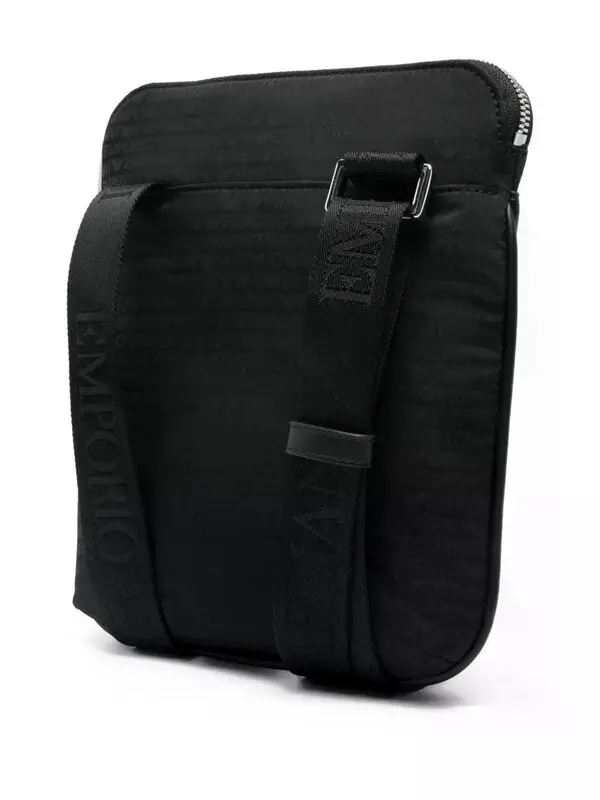 Emporio Armani Logo-lettering Messenger Bag - Black