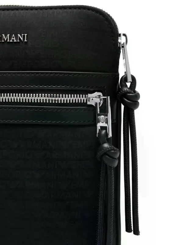 Emporio Armani Logo-lettering Messenger Bag - Black
