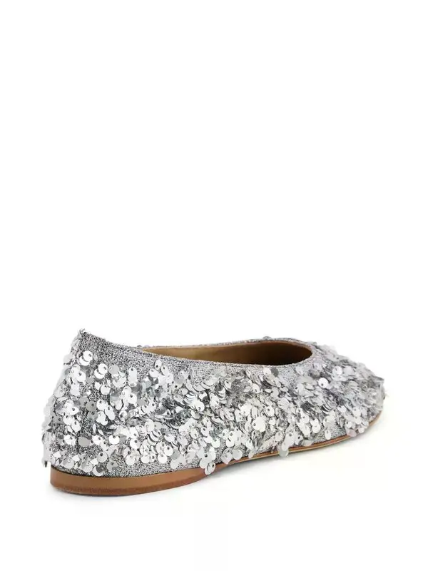 Rabanne Sequin-embellished Ballet Flats - Silver