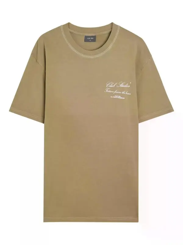 CLUB 1984 Text Crew-neck T-shirt - Neutrals