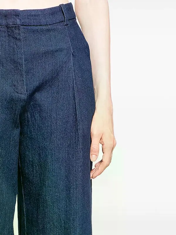 THE GARMENT Wide Leg Pleated Jeans