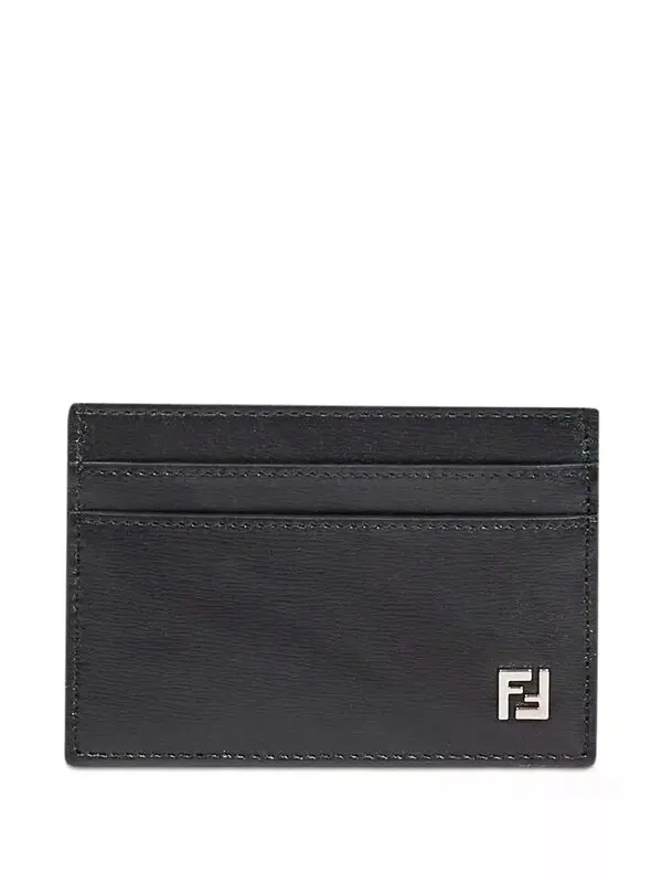 Fendi Squared Ff Leather Wallet - Black
