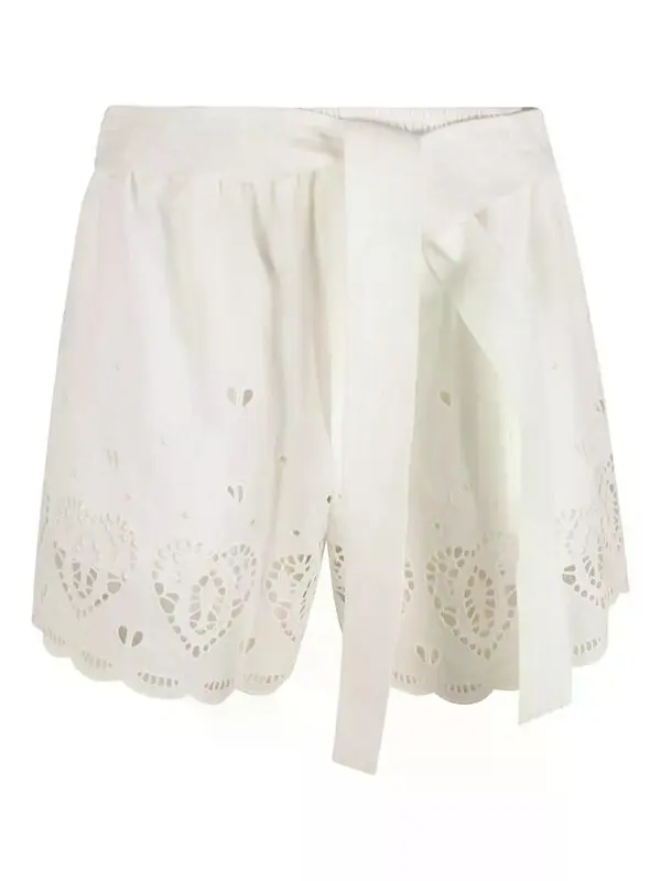 Stella McCartney Heart-patterned Shorts With Self-tie Belt