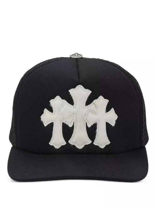 Chrome Hearts Triple Cross Cemetery Mohair Hat - Black