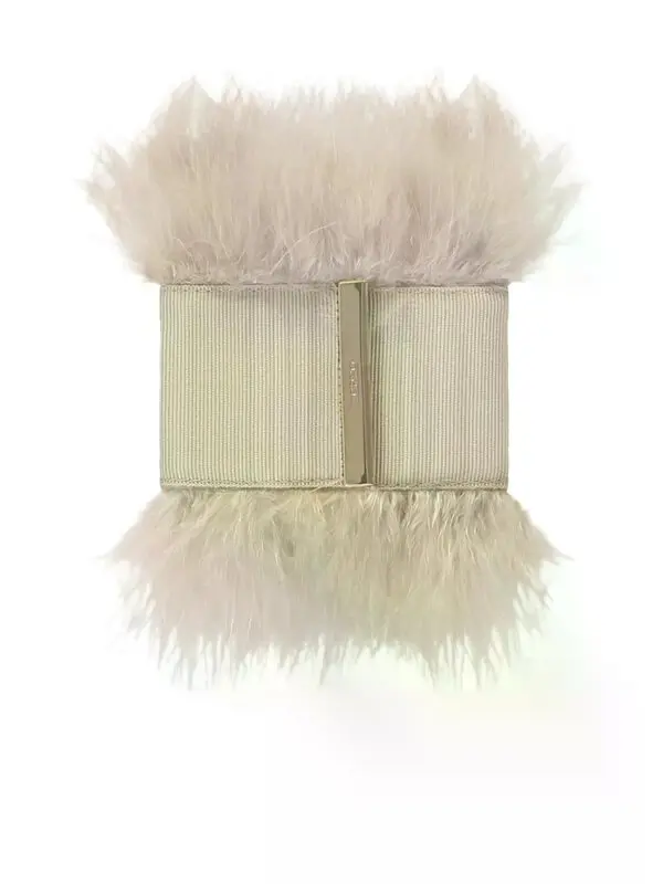 Herno Feather-detail Bracelet - Neutrals