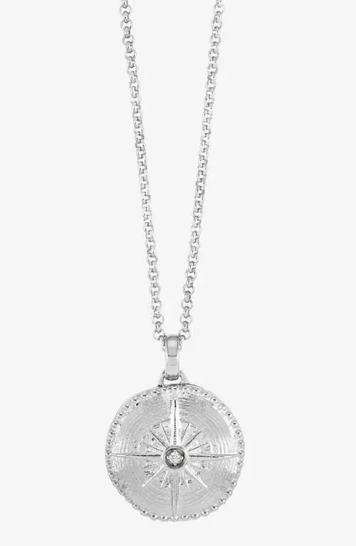 DOWER & HALL True North Diamond Locket - Sterling Silver