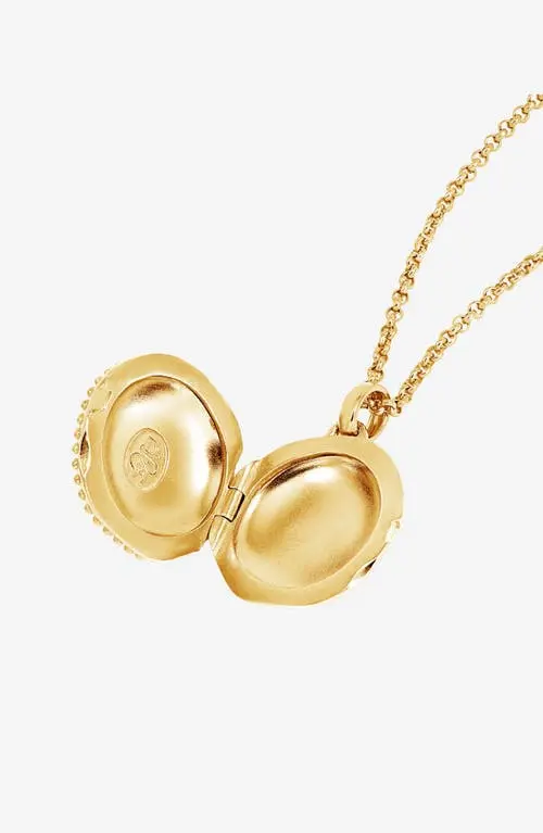 DOWER & HALL True North Diamond Locket - Yellow Gold Vermeil
