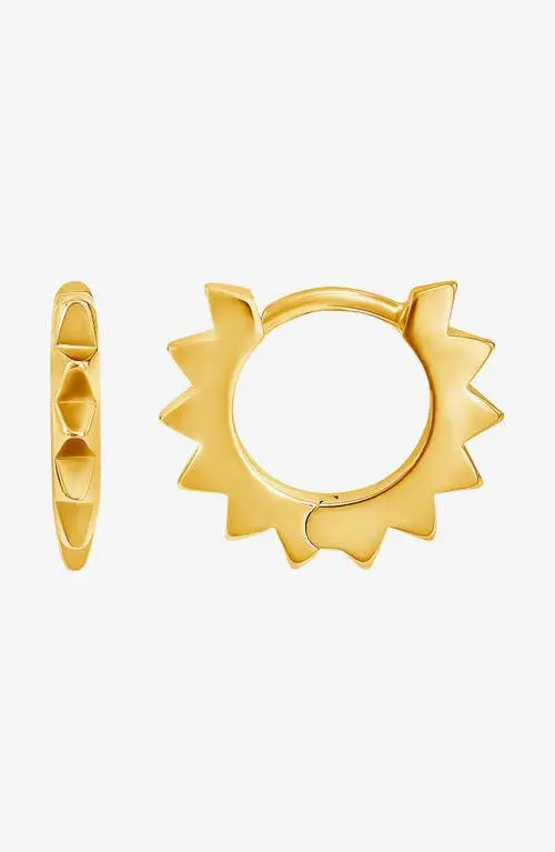 DOWER & HALL Star Huggie Hoop Earrings - Yellow Gold Vermeil
