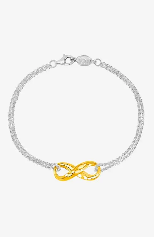 DOWER & HALL Entwined Infinity Bracelet - Silver And Gold