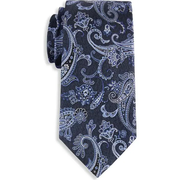Michael Kors Paisley Textured Neck Tie - Navy