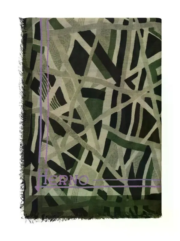 Herno Geometric-print Scarf