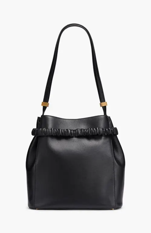 Donna Karan New York Gingham Bucket Bag - Black/gold