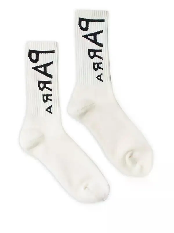 PARRA Logo-embellished Socks - White