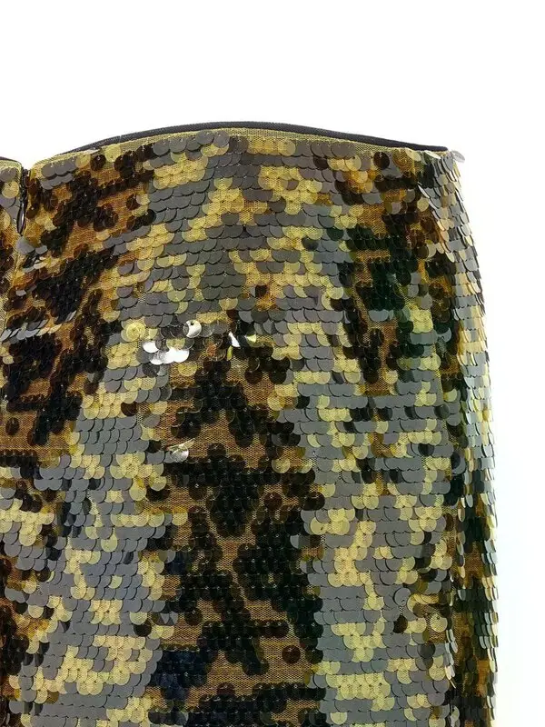 Staud Ciara Sequined Midi Skirt - Brown