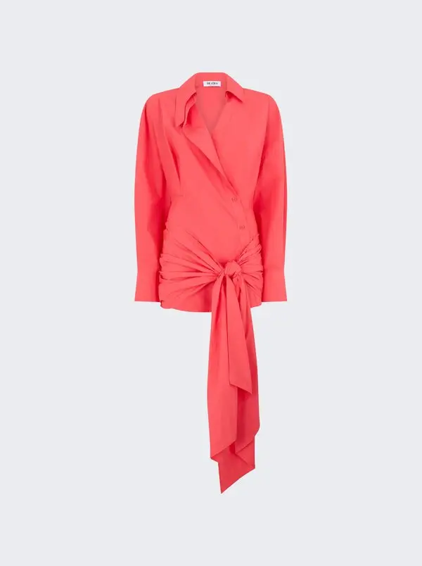 Attico Cotton Poplin Mini Dress - Red