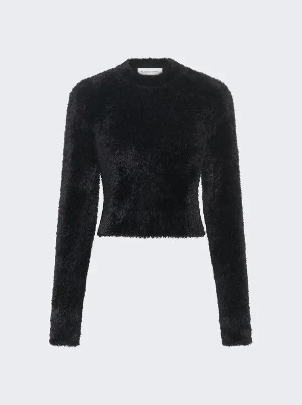 MARINE SERRE Wild Fluffy Knit Crewneck