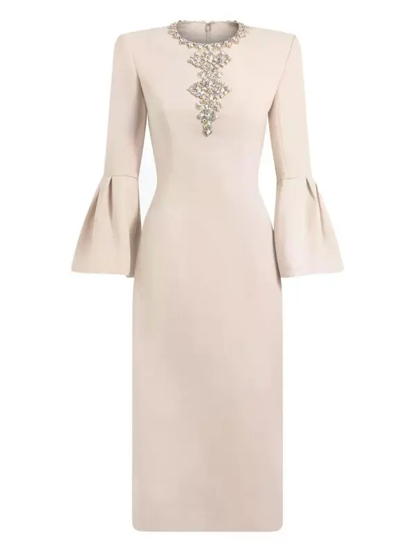 Jenny Packham Margoni Front-embellished Midi Dress