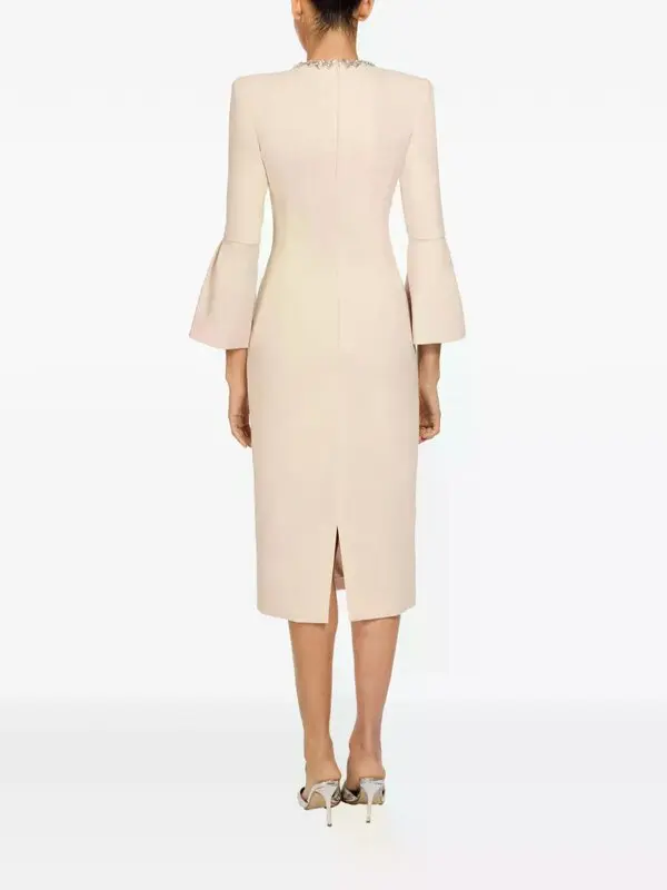 Jenny Packham Margoni Front-embellished Midi Dress