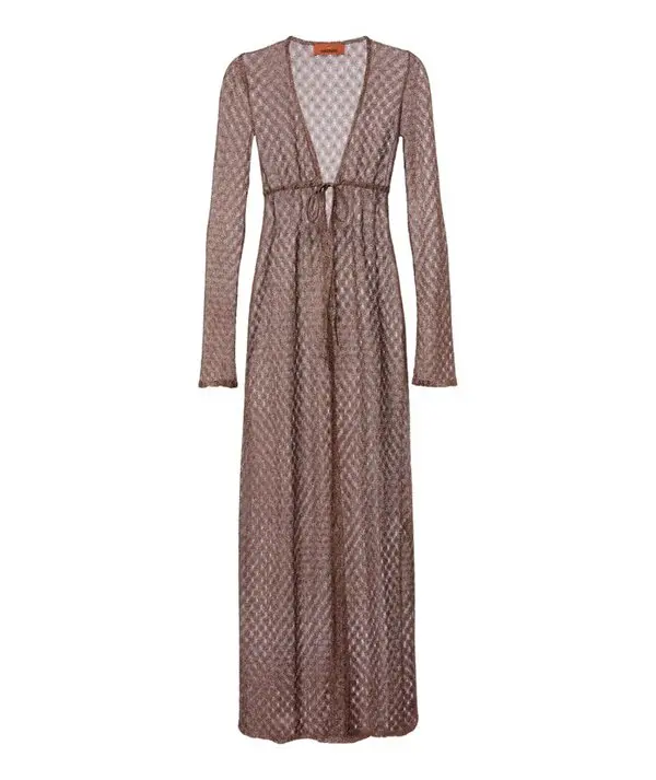 Missoni Open-knit Lamé Beach Cover-up - Brown