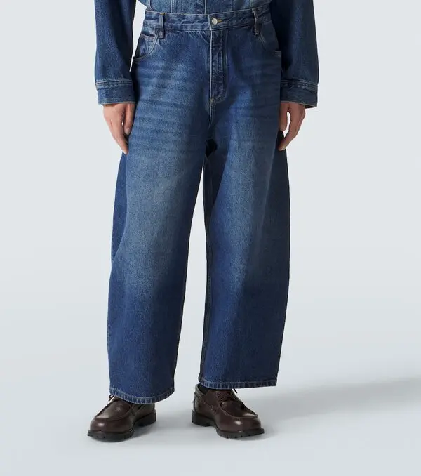 Studio Nicholson Paolo Barrel-leg Jeans - Blue