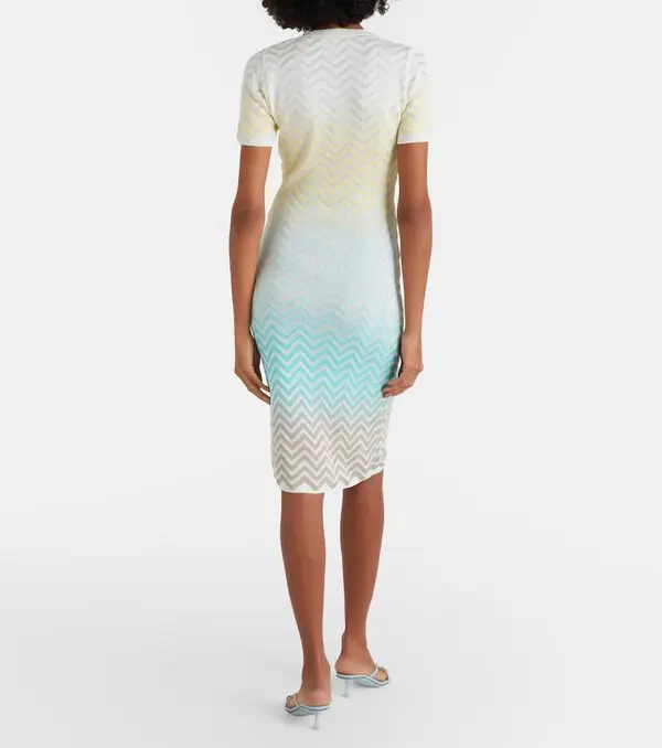 Missoni Zigzag Knitted Cotton-blend Midi Dress
