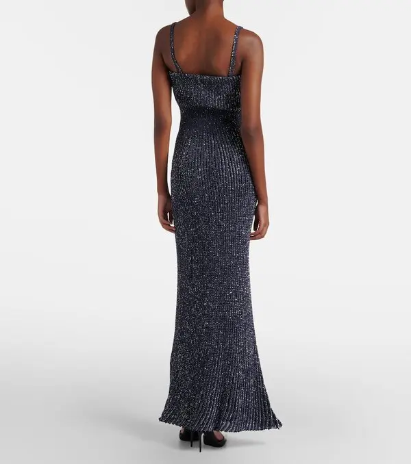 Alaïa Sequined Gown - Metallic