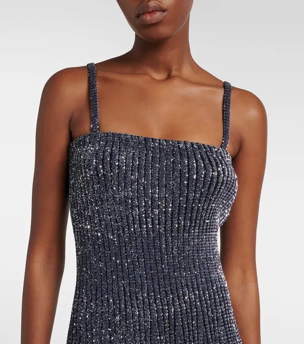 Alaïa Sequined Gown - Metallic