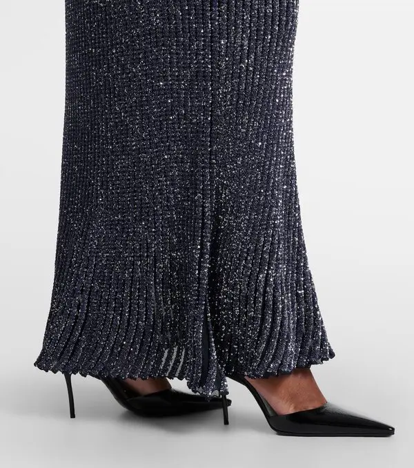 Alaïa Sequined Gown - Metallic