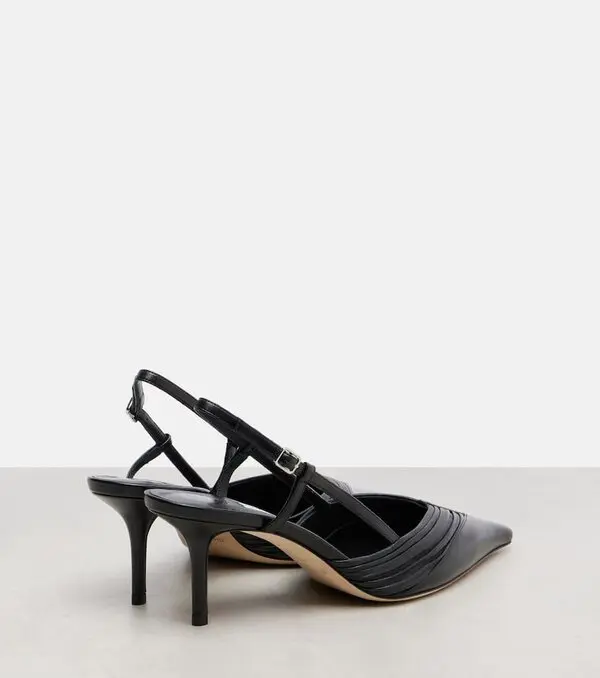 JIMMY CHOO Afia 65 Leather Slingback Pumps