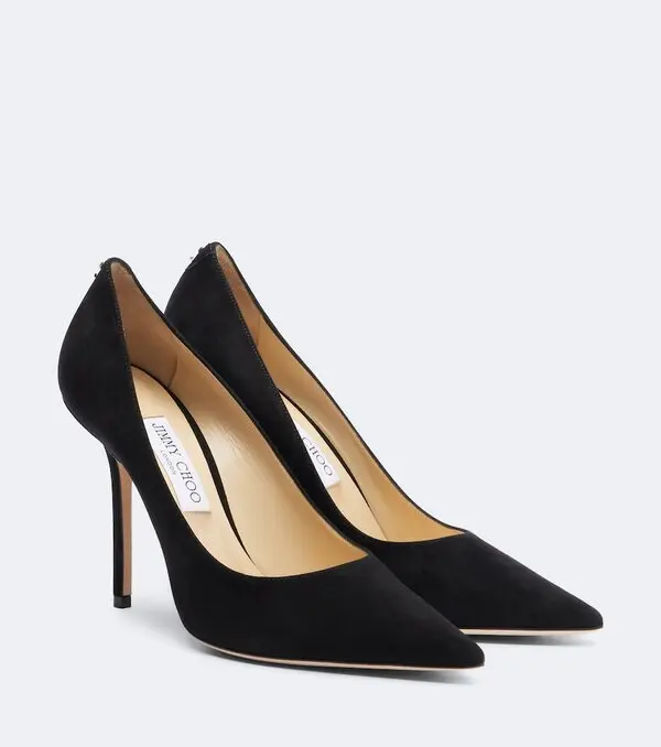 JIMMY CHOO Love 100 Suede Pumps - Coal