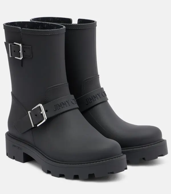 JIMMY CHOO Biker Ankle Boots - Black