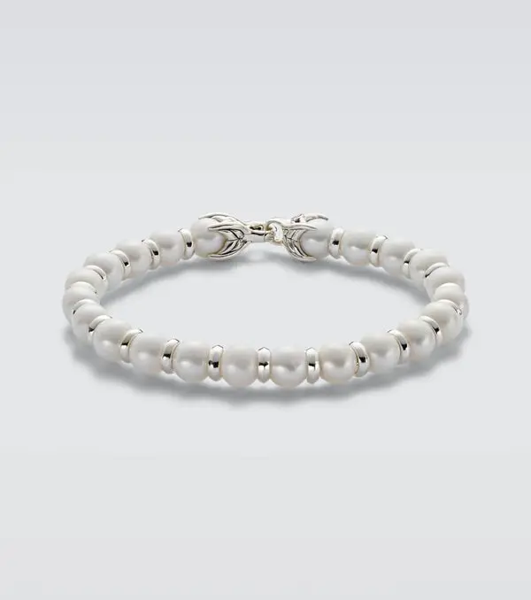 David Yurman Pearl And Sterling Bracelet - Silver