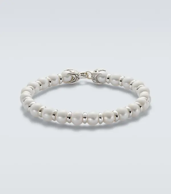 David Yurman Pearl And Sterling Bracelet - Silver