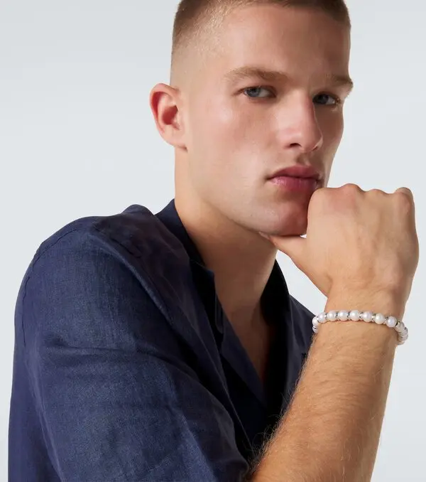 David Yurman Pearl And Sterling Bracelet