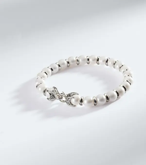 David Yurman Pearl And Sterling Bracelet