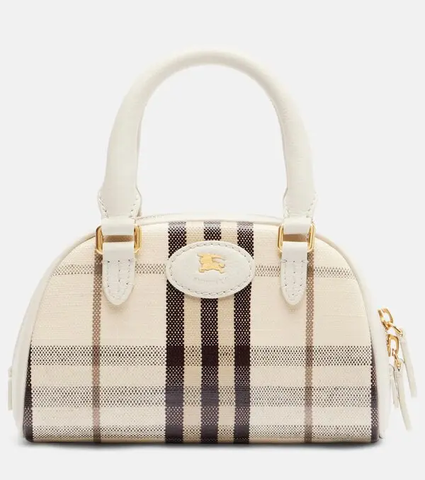 Burberry Small Canvas Top-handle Bag