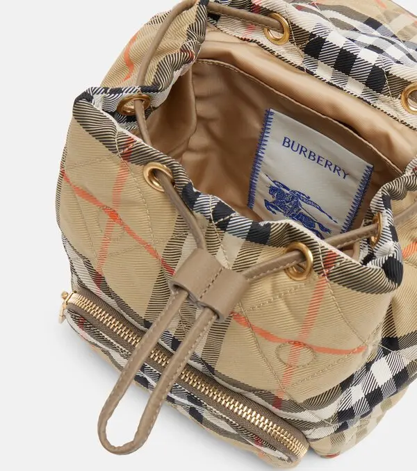 Burberry Check Backpack - Beige