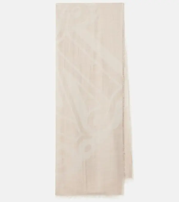 Max Mara Lancia Cashmere, Silk, And Wool Scarf - Beige