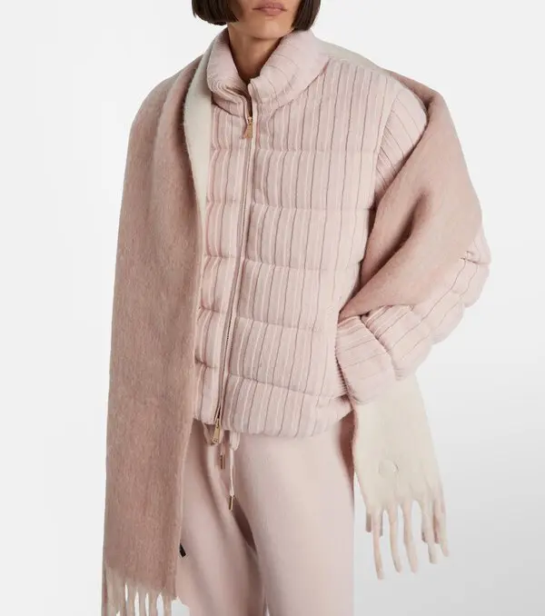 Moncler Wool And Cashmere Down Cardigan