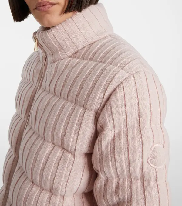 Moncler Wool And Cashmere Down Cardigan