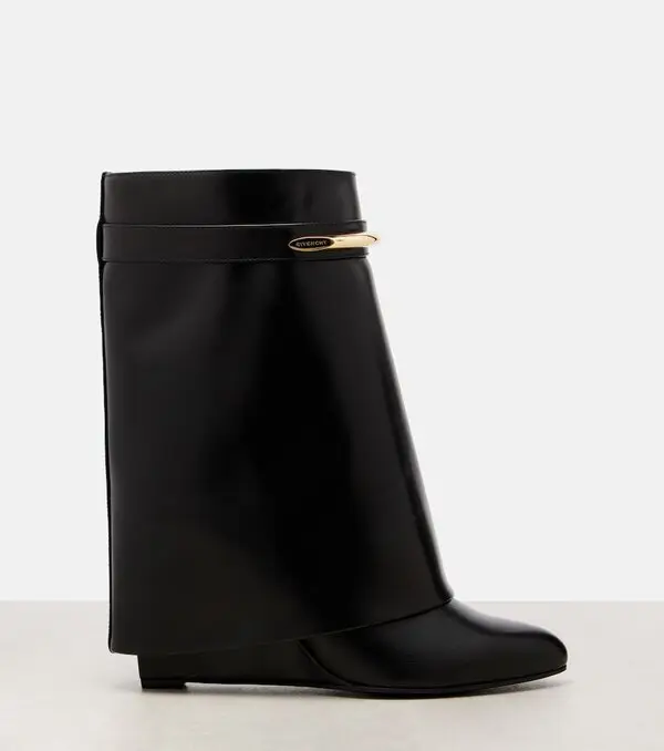 Givenchy Shark 95 Leather Mid-calf Boots - Black