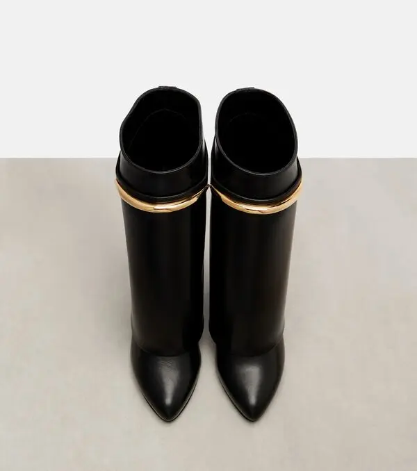 Givenchy Shark 95 Leather Mid-calf Boots - Black