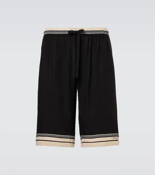 Dolce & Gabbana Striped Silk Bermuda Shorts