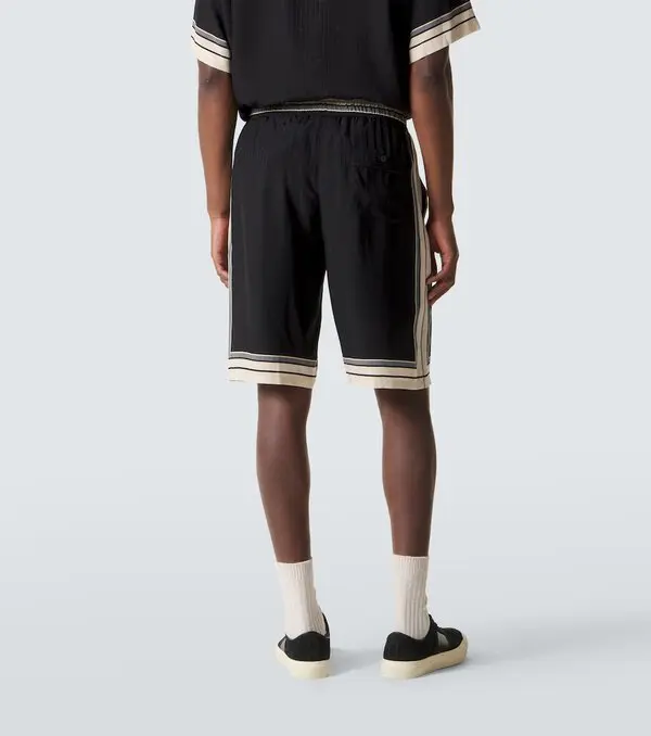 Dolce & Gabbana Striped Silk Bermuda Shorts