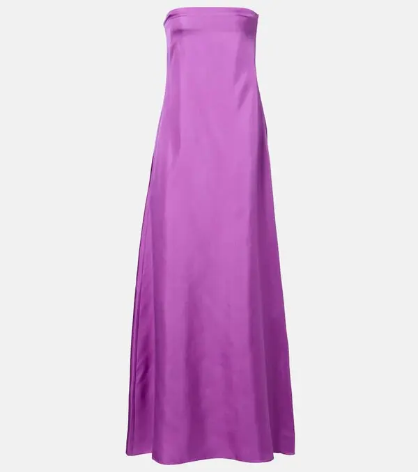 Christopher Esber Strapless Silk Satin Gown