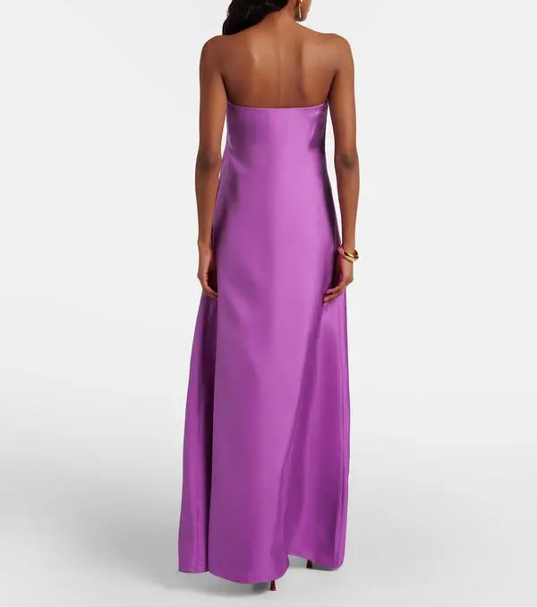 Christopher Esber Strapless Silk Satin Gown
