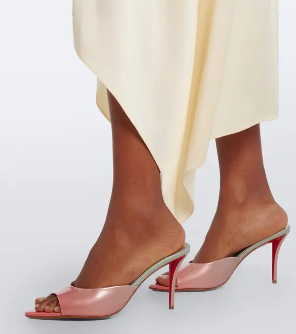 CHRISTIAN LOUBOUTIN Miss Z Leather Sandals - Pink