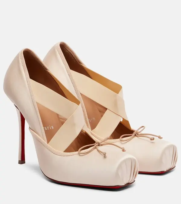 CHRISTIAN LOUBOUTIN Cassiasticina Satin Pumps - Pink