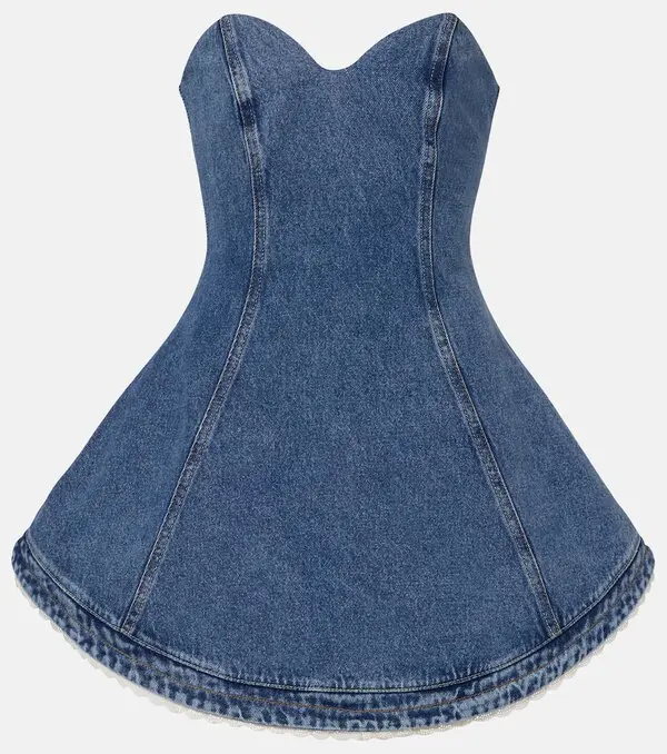Magda Butrym Denim Bustier Dress - Blue