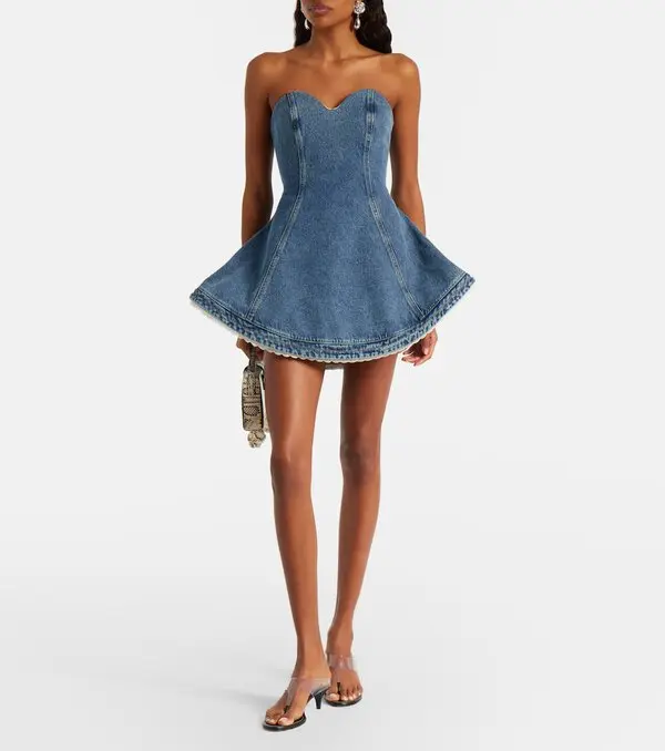 Magda Butrym Denim Bustier Dress